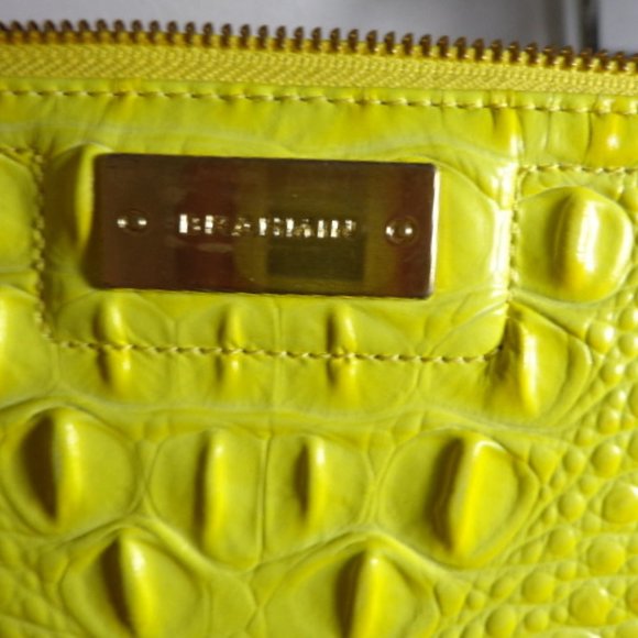 Brahmin | Accessories | Rare Neon Yellow Brahmin Melbourne Leather ...